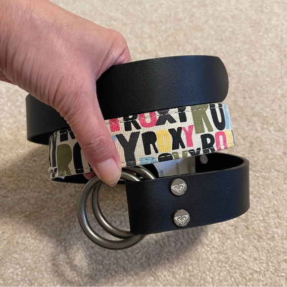 Roxy | Accessories | Roxy Reversible Logo Belt Slip Buckle Blackwhite ...